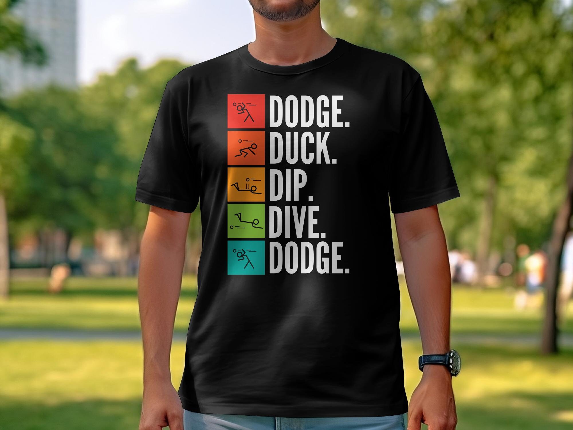 Colorful Stick Figure Dodgeball T-shirt, Dodgeball Athlete Design Tee ...