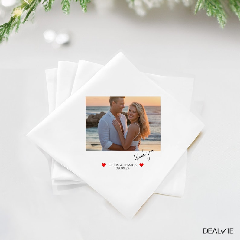 Custom Photo Napkins: Personalized Party Keepsake, USA Printed - Etsy