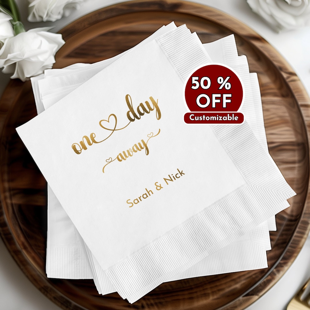 Personalized Foil Stamped Wedding Napkins: Rehearsal Dinner, Luncheon ...