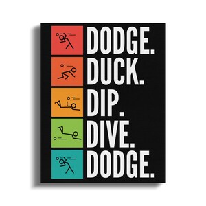 Dodgeball Gift: Stick Figure Art Print, Dodgeball Poster, Wall Decor ...