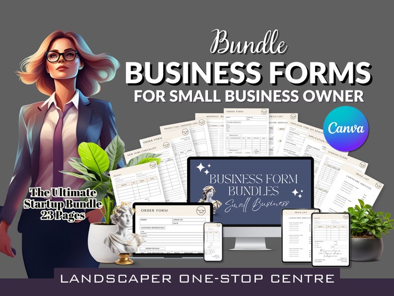 Starter Kit Business Forms Bundle, Landscaping Business Forms, Lawn ...