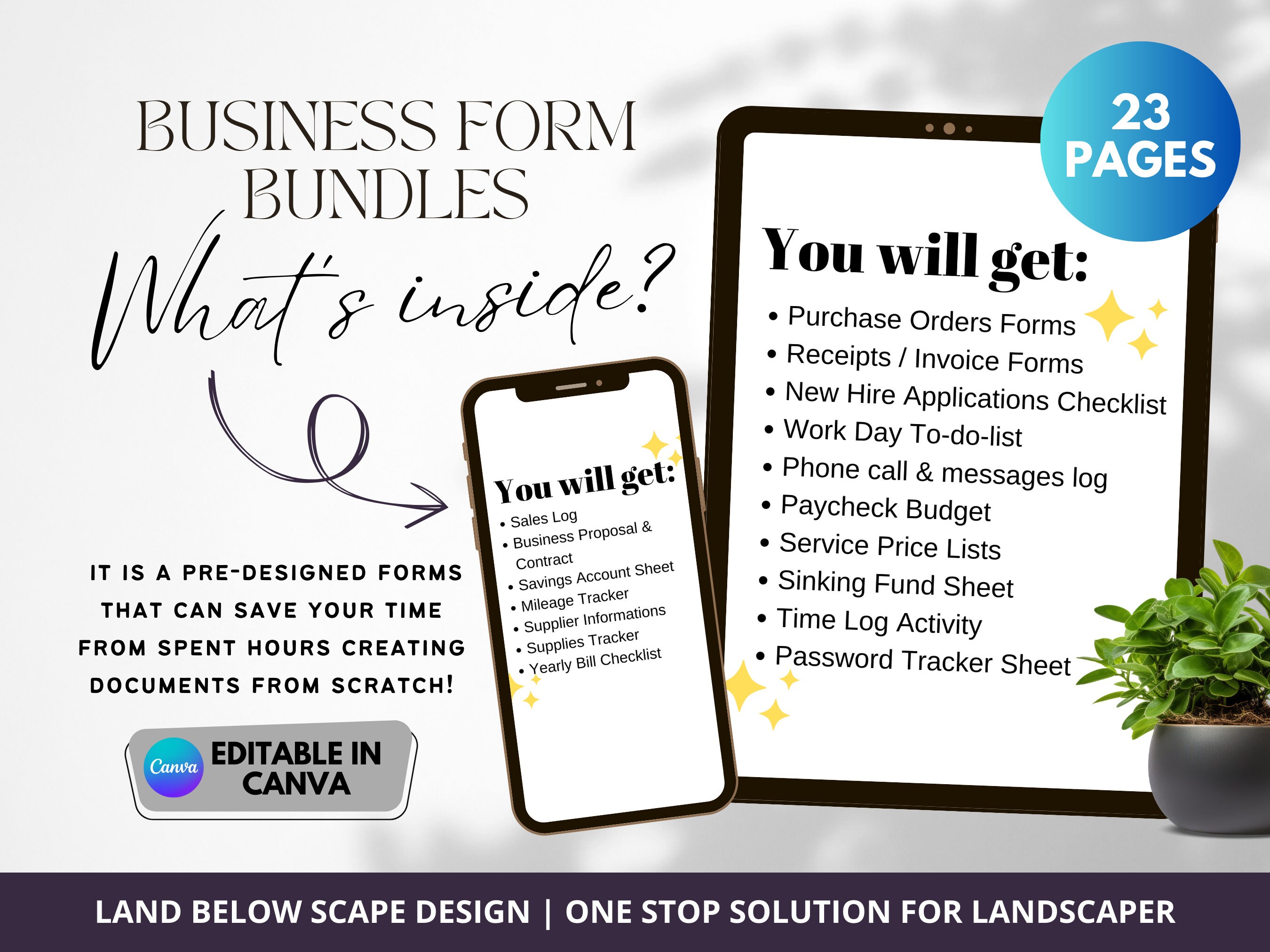Business Forms Templates Bundle, Small Business Forms, Invoice, Price ...