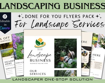 Landscape Services Flyers, Lawn Care Service Flyers, Landscape Canva ...