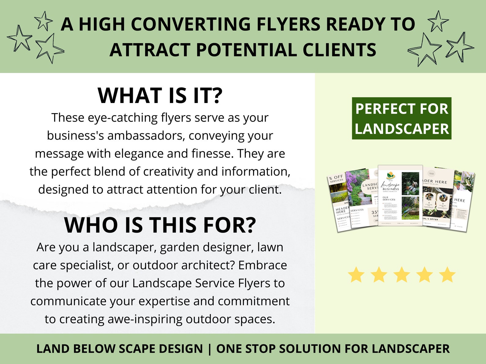 Landscape Services Flyers, Lawn Care Service Flyers, Landscape Canva ...