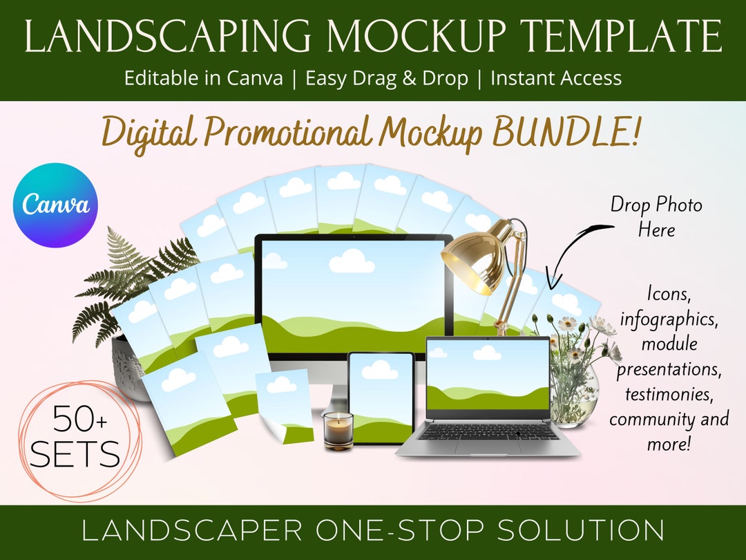 50+ Floral Mockup Digital, Templates for Marketing, Instagram Post ...