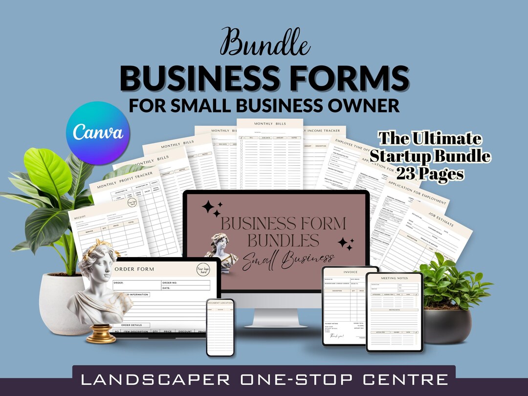 Business Forms Templates Bundle, Small Business Forms, Invoice, Price ...