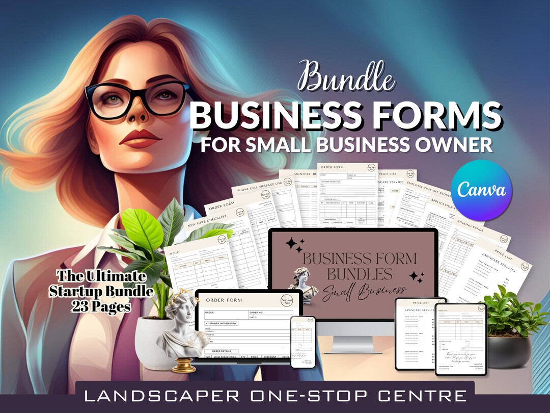 Fillable Business Forms Bundle, Landscaping Business Forms, Printable ...