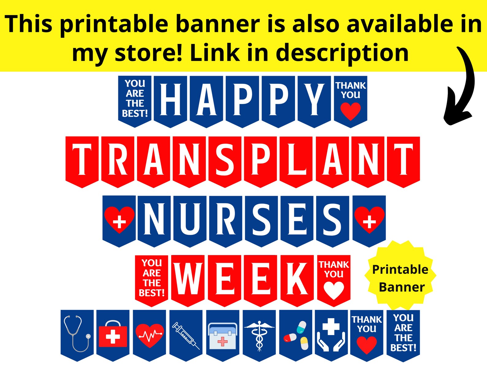 Transplant Nurses Week Printable Bundle, Transplant Nurses Gift ...