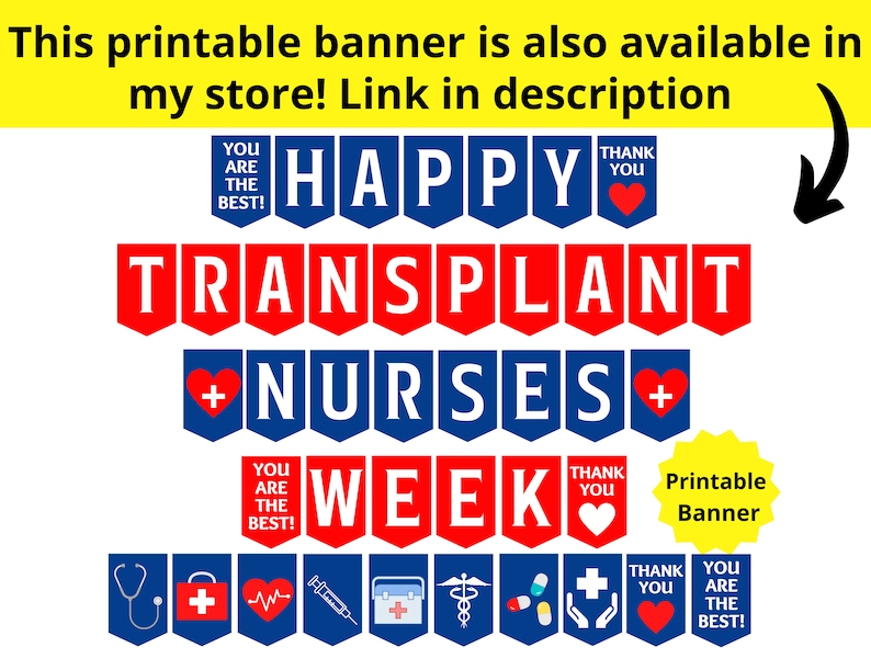 Transplant Nurses Week Printable Bundle, Transplant Nurses Gift ...