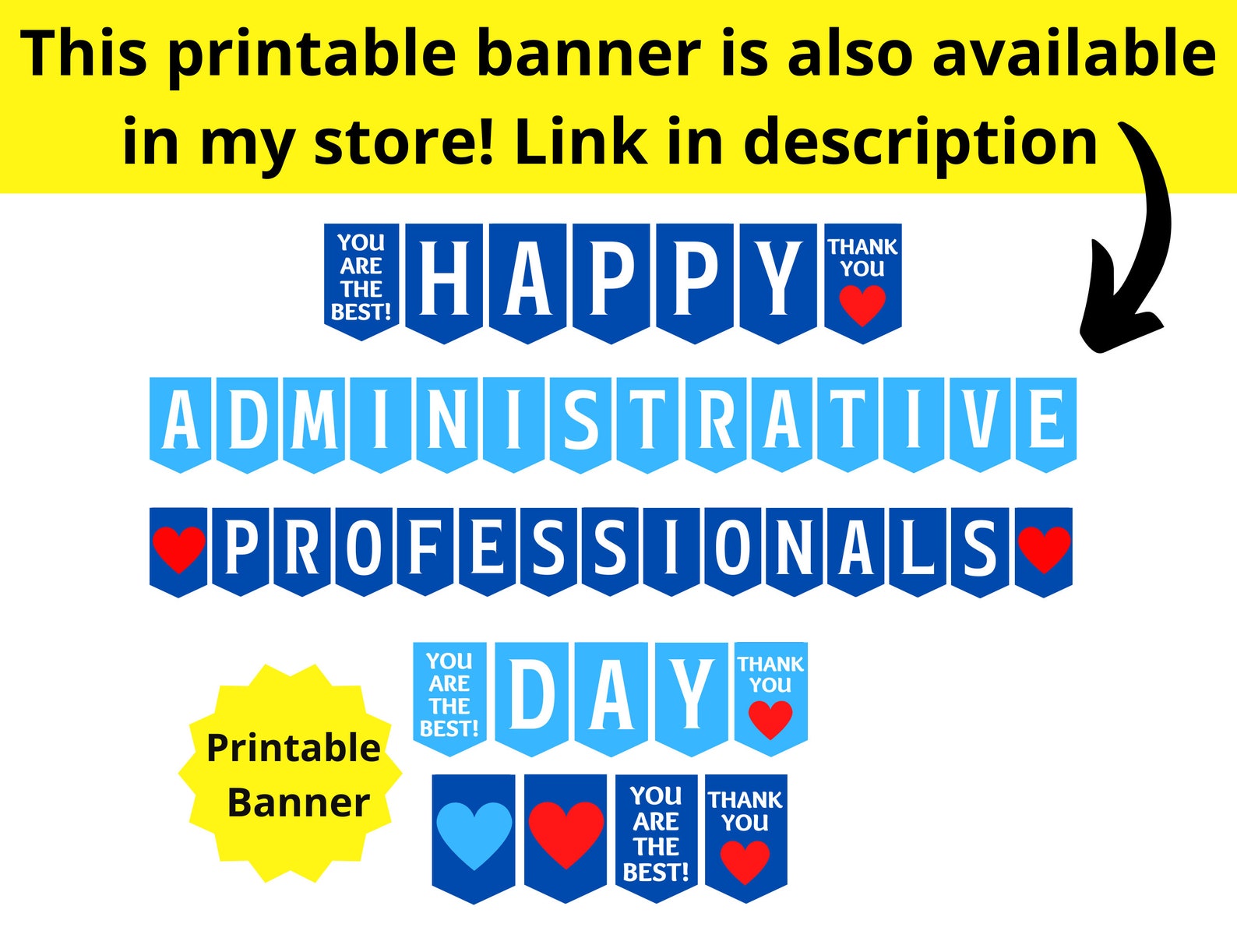 Administrative Professionals Day Printable Poster, Administrative ...