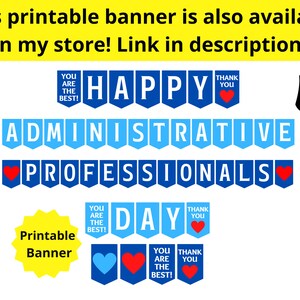 Administrative Professionals Day Printable Banner, Administrative ...