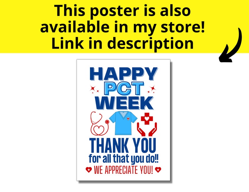 Patient Care Technician Week Printable Banner, Happy PCT Week Sign, PCT ...