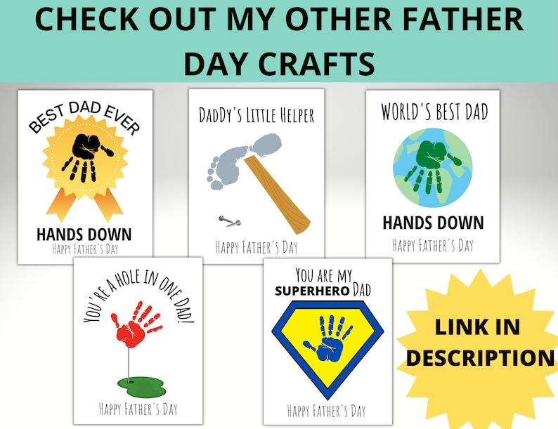 Papa Father's Day Handprint Art Printable, Papa Handprint Kids Craft ...