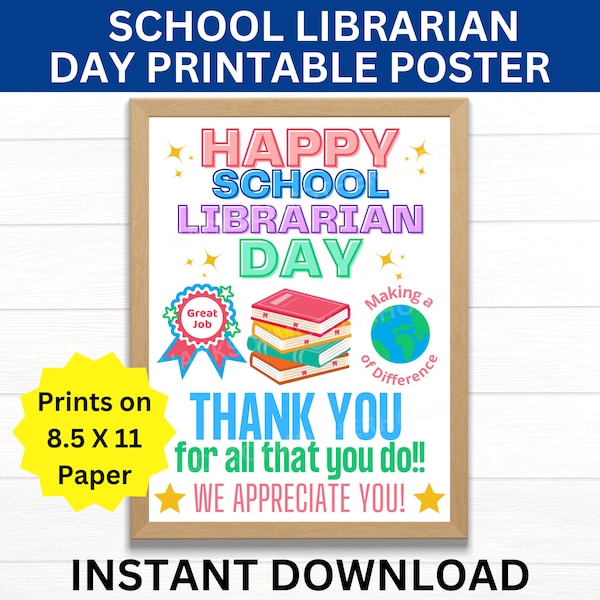 Librarian Poster - Etsy