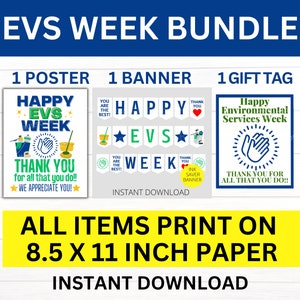 Environmental Services Week Printable Bundle, Environmental Services ...