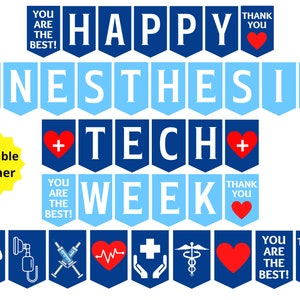 Anesthesia Tech Week Printable Banner Anesthesia Technician - Etsy