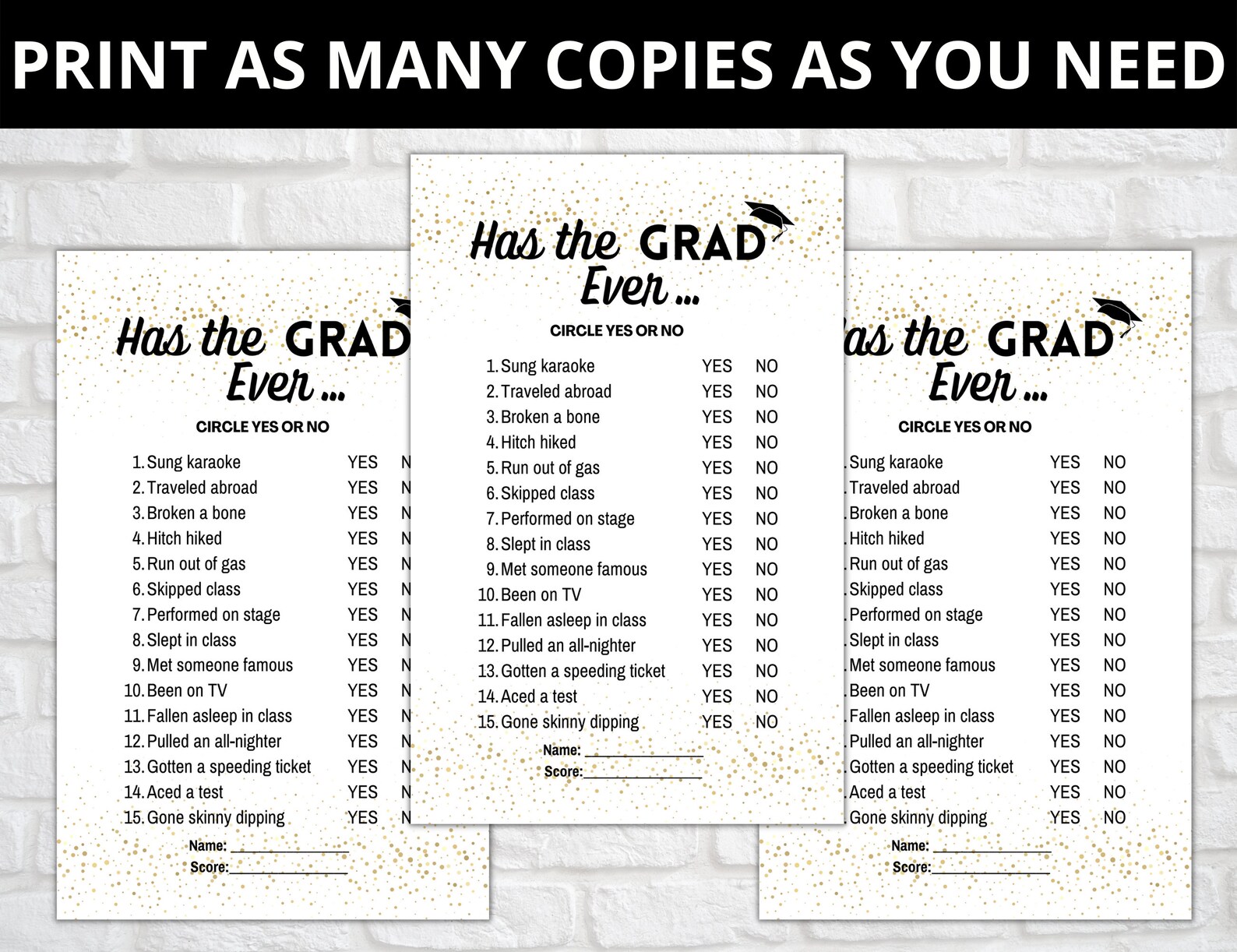 Graduation Party Games Bundle Multiple Graduation Games - Etsy