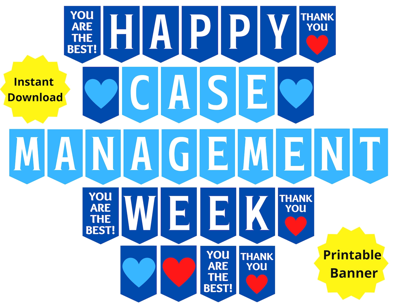 Case Management Week Printable Banner Happy Case Manager Week - Etsy