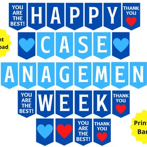 Case Management Week Printable Banner Happy Case Manager Week - Etsy