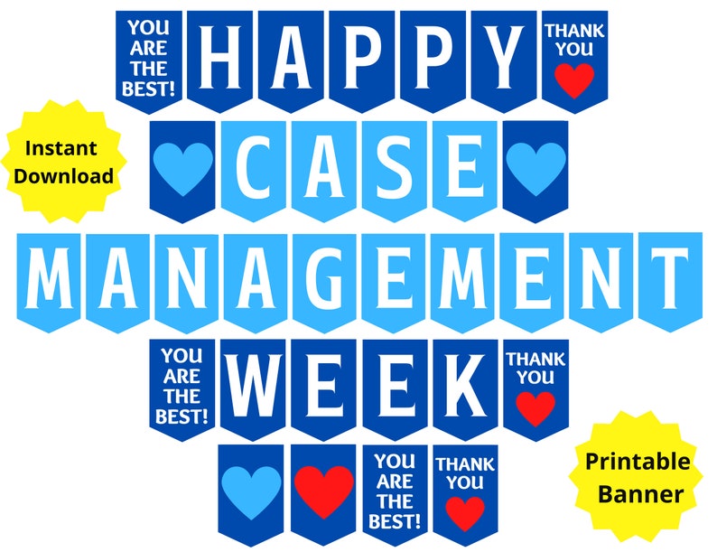 Case Management Week Printable Banner Happy Case Manager Week - Etsy