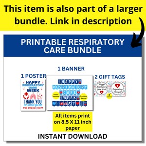 Respiratory Care Week Printable Poster, Happy Respiratory Therapist Week Sign, Respiratory Care ...