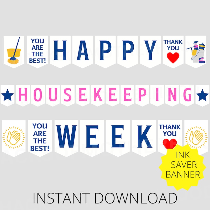Housekeeping Week Signs - Etsy