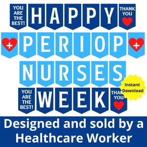 Perioperative Nurses Week Printable Banner, Periop Nurse Week Sign ...