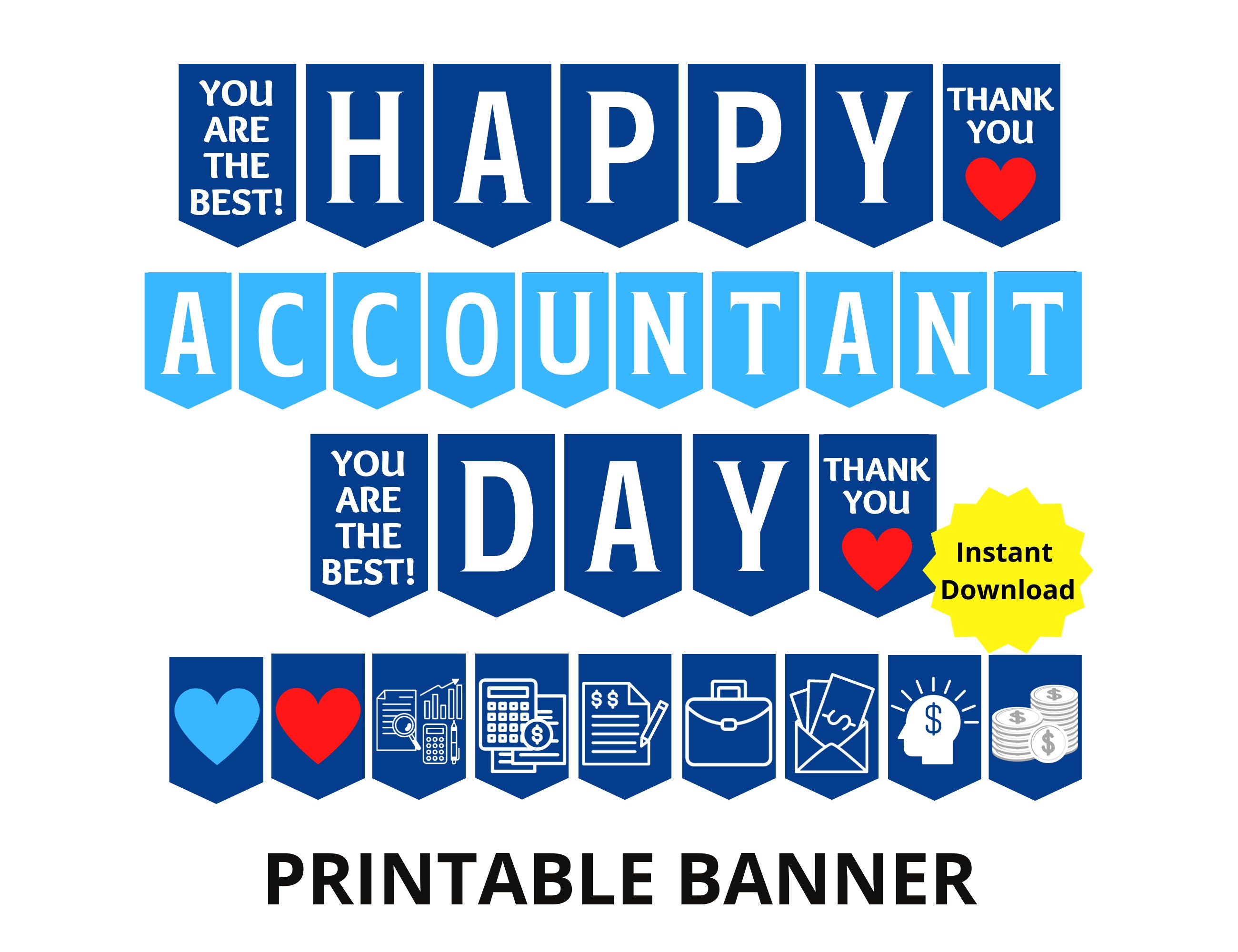 Accountant Day Printable Banner Happy Accountant Day Sign National