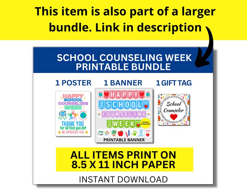 Happy School Counseling Week Printable Poster, School Counselor Week ...