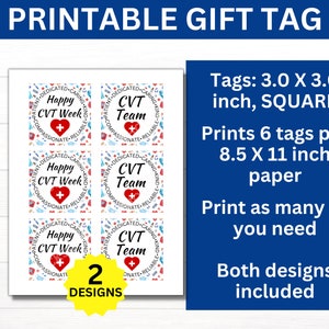 CVT Week Printable Bundle, Cardiovascular Professional Sign ...