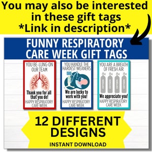 Respiratory Care Week Printable Bundle, Happy Respiratory Therapist Week Bundle, Respiratory ...
