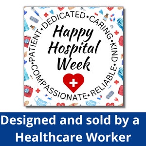 Hospital Week Printable Gift Tags, Hospital Week Gift, Hospital ...