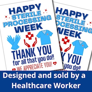 Sterile Processing Week Printable Poster, SPD Week, Central Service ...