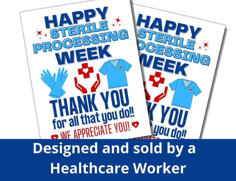 Sterile Processing Week Printable Poster, SPD Week, Central Service ...