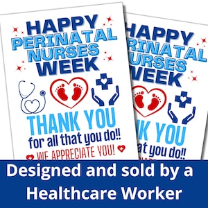 Perinatal Nurses Week Printable Poster, Perinatal Nurse Week Sign ...