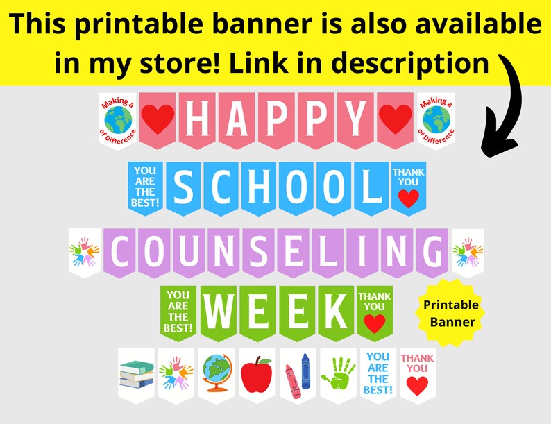 We Love Our School Counselors Printable Banner School - Etsy