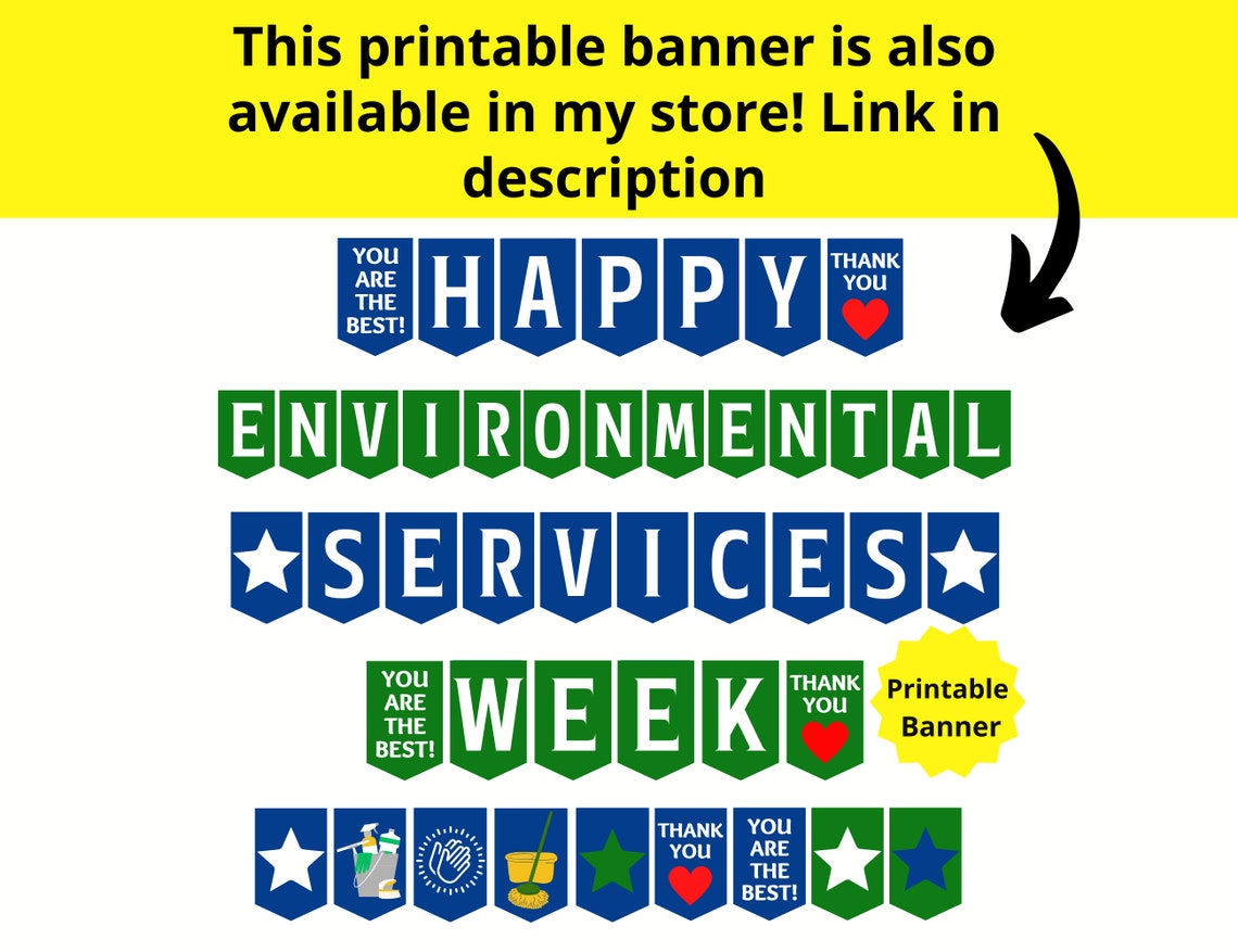 Happy Environmental Services Week Printable Poster, Environmental ...