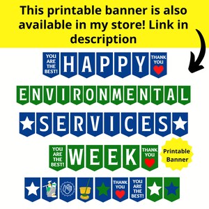 Happy Environmental Services Week Printable Poster, Environmental ...