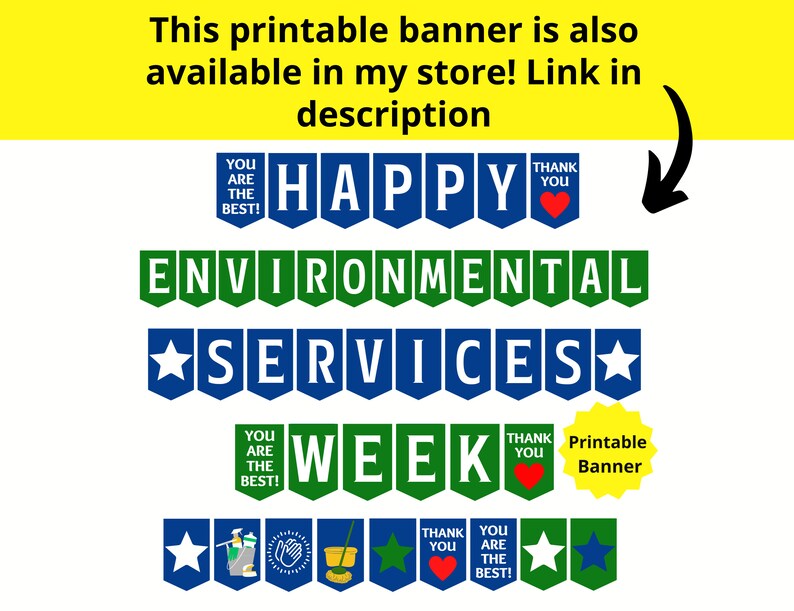 Environmental Services Week Printable Bundle, Environmental Services ...