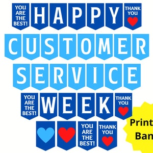 Customer Service Week Printable Banner Customer Service Week - Etsy