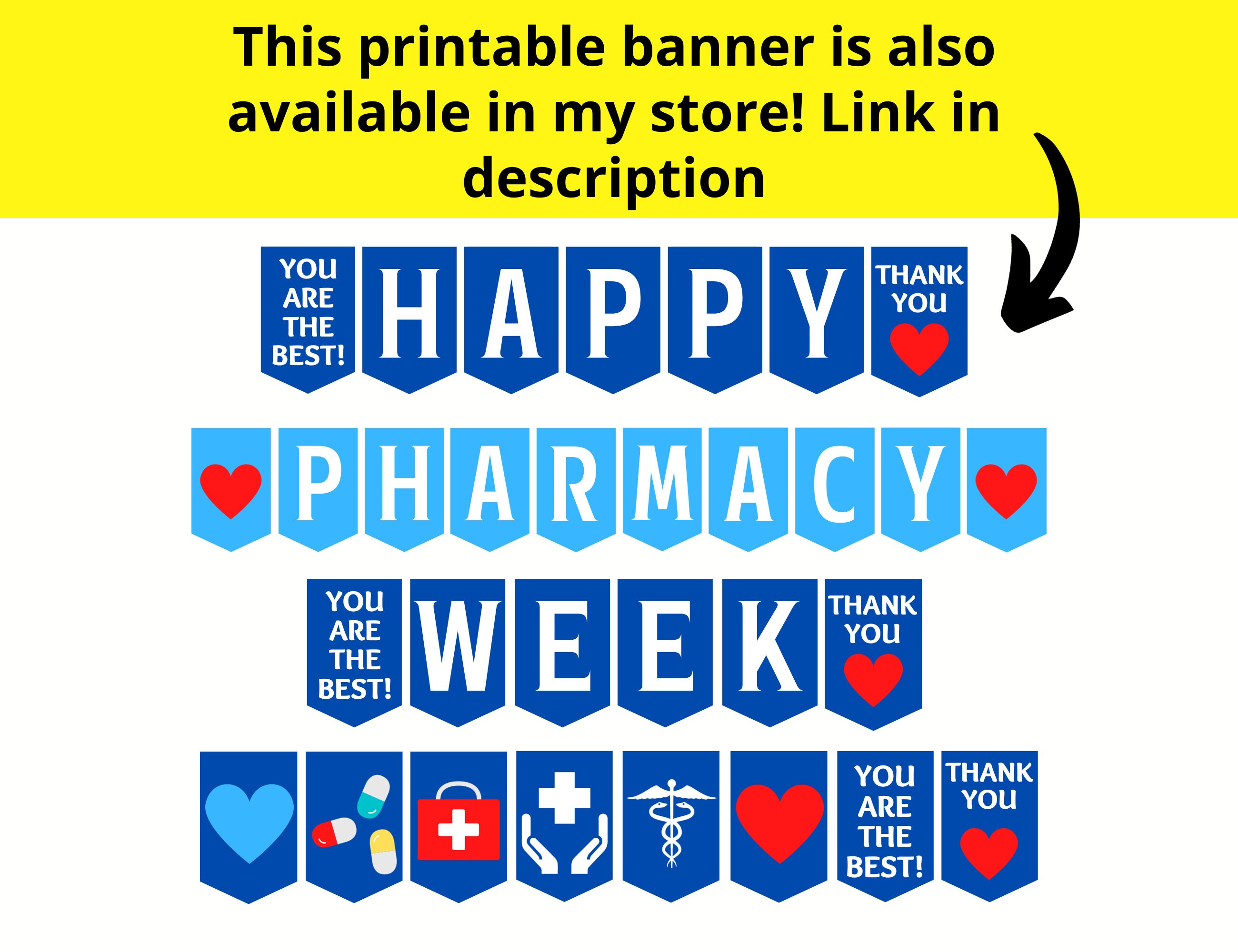 Pharmacy Week Printable Bundle, Happy Pharmacy Week Bundle, Pharmacist ...