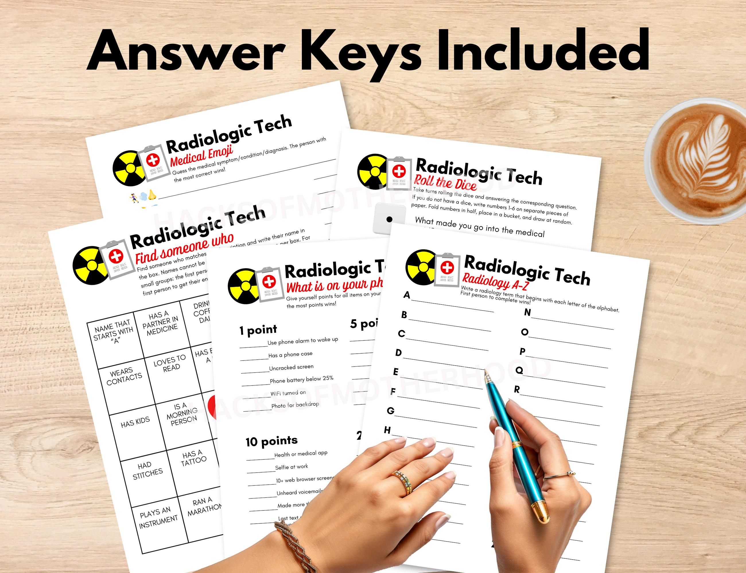 Rad Tech Game Bundle, Radiologic Tech Week, Rad Tech Appreciation ...