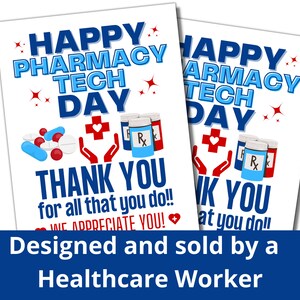 Pharmacy Tech Day Printable Poster, Happy Pharmacy Tech Day Sign ...
