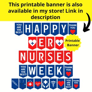 Emergency Nurses Week Printable Poster, ER Nurse Week Sign, Emergency ...