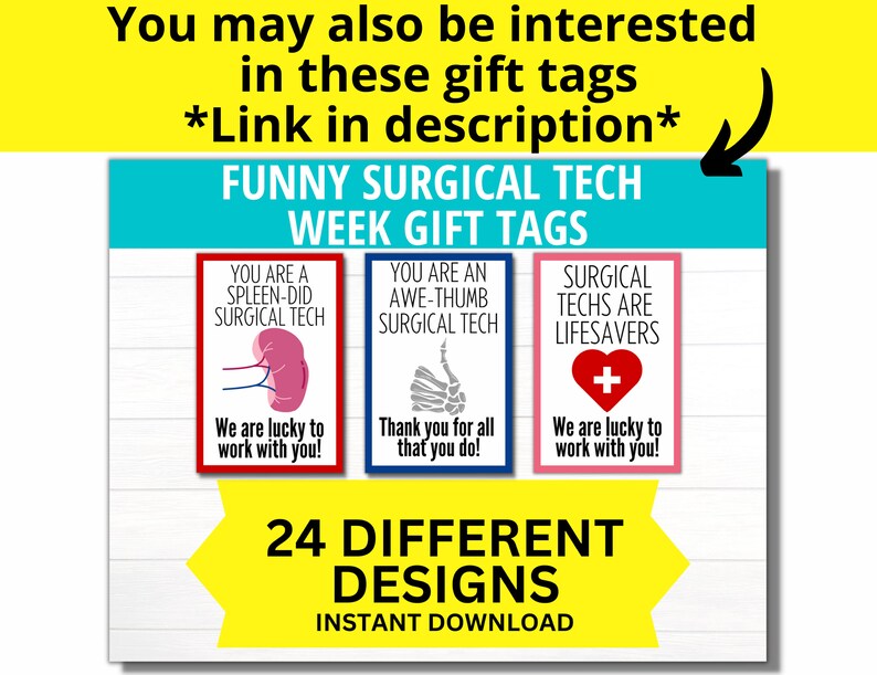 Surgical Scrub Tech Week Printable Bundle, Happy Surgical Scrub Tech ...