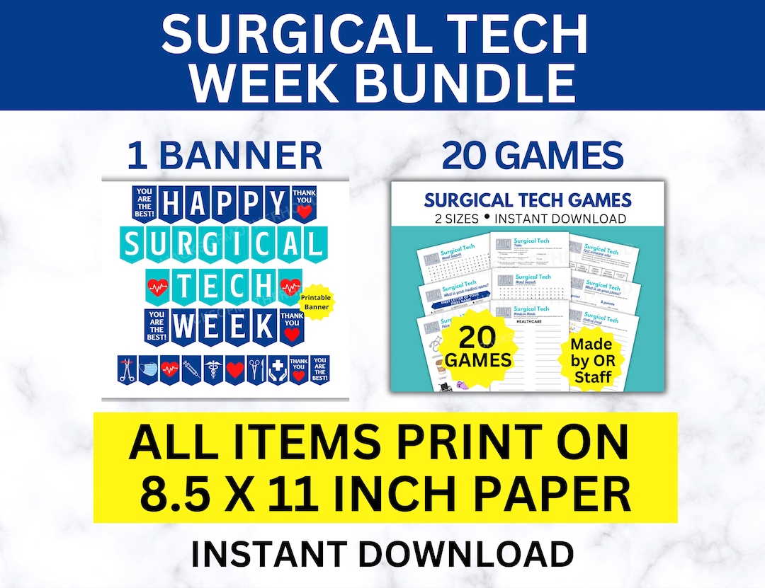 Surgical Scrub Tech Bundle, Surgical Technologist Week, Surgical ...