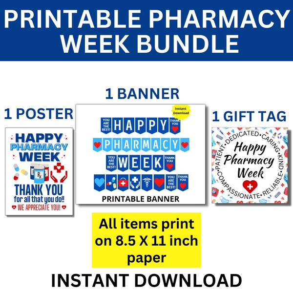 Pharmacy Week Banner - Etsy
