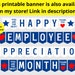 Employee Appreciation Week Printable Banner Happy Employee - Etsy