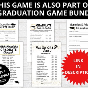 Graduation Party Game Printable, Graduate This or That Game, Party Game ...