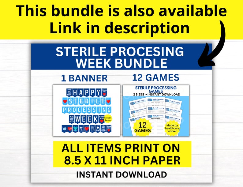 Sterile Processing Week Printable Sign, SPD Week, Central Service Week ...